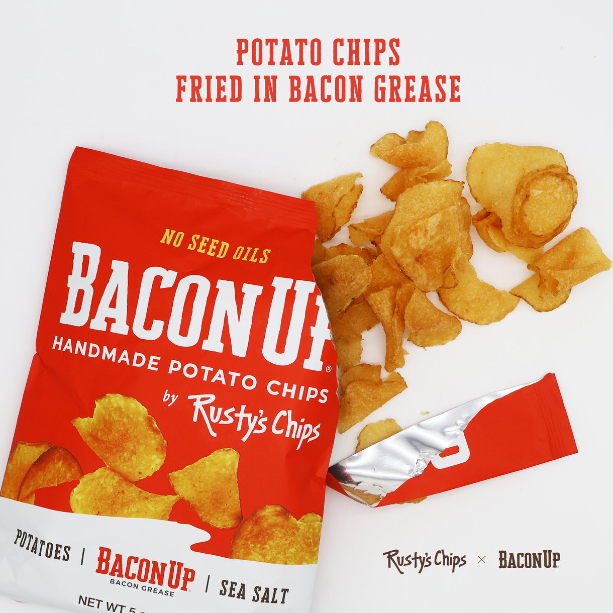Bacon Up Handmade Potato Chips by Rusty's Chips