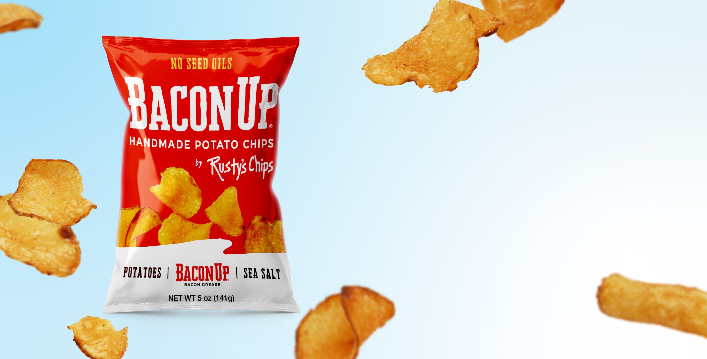 Bacon Up Handmade Potato Chips by Rusty's Chips