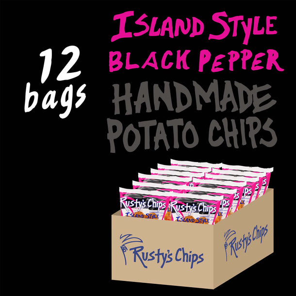 Rusty's Black Pepper Potato Chips | Hand Made Natural Potato Chips ...